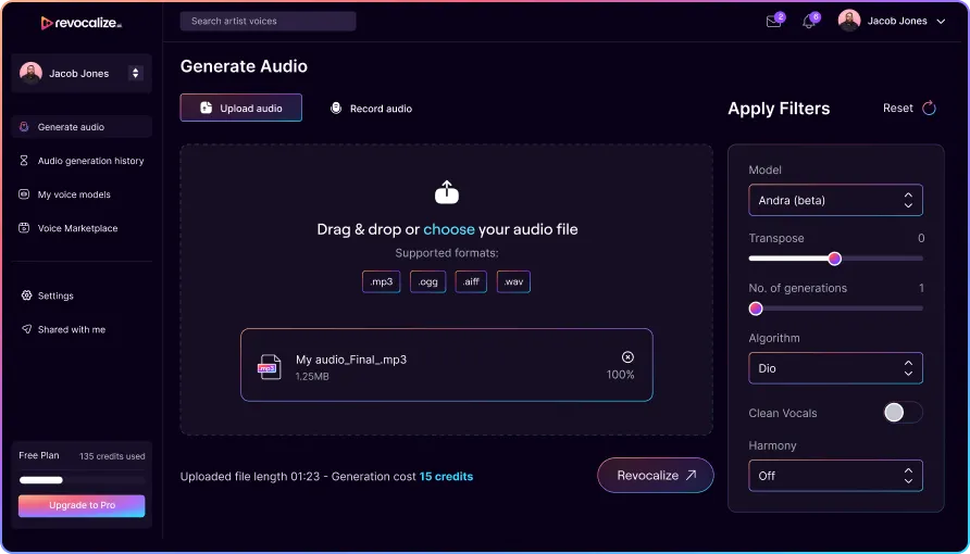Revocalize AI - AI Voice Cloning